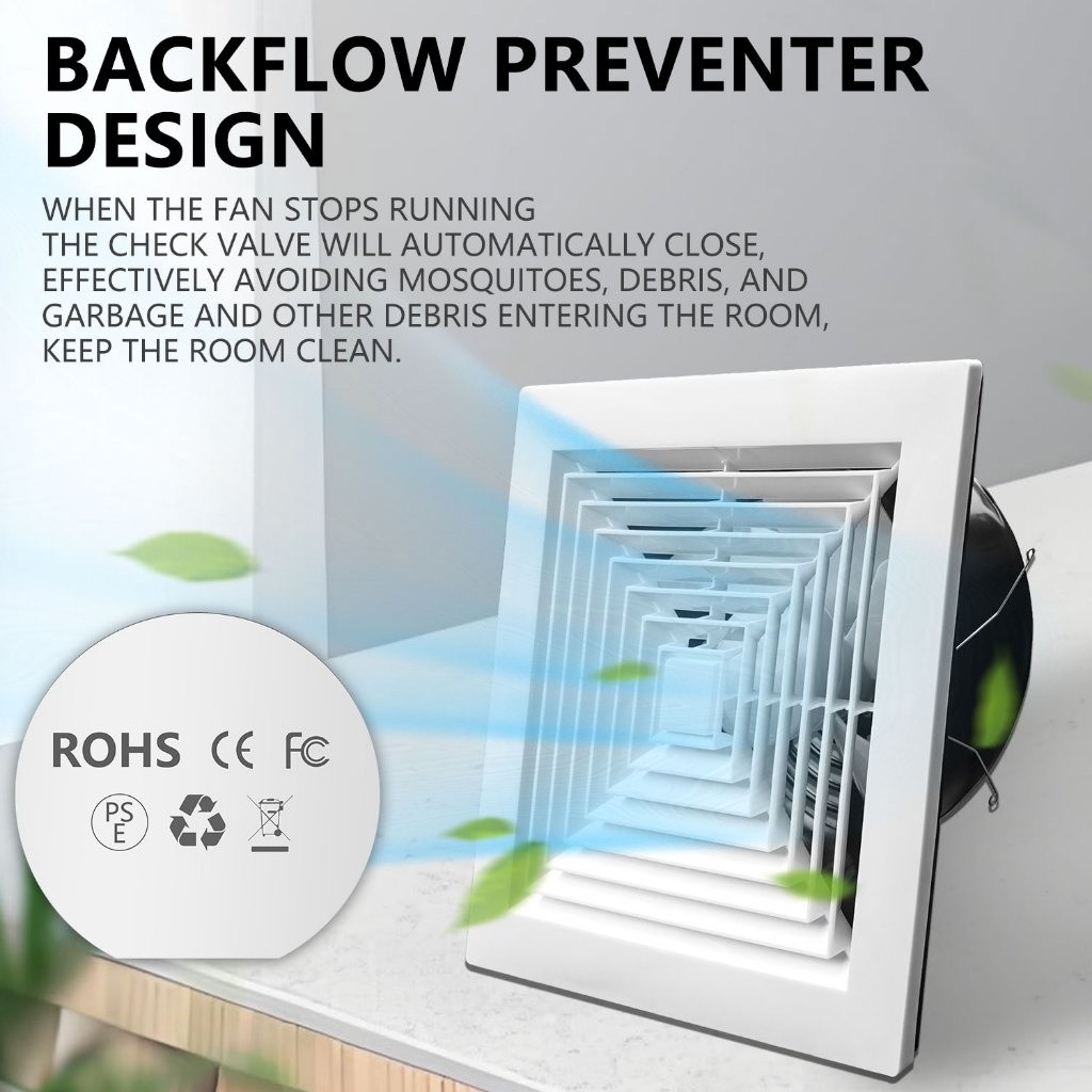 DC Solar Air Fan Mini Exhaust Fan siling PVC ekzos paip 20W 12 inci ...