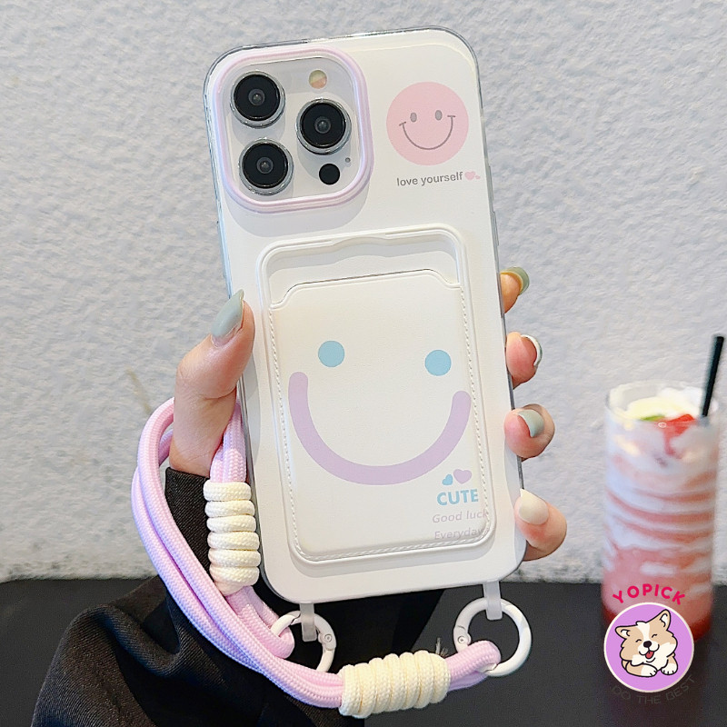 Cartoon Smiley face Phone Case For iPhone 11 12 13Pro Max 14Plus 15 16 ...