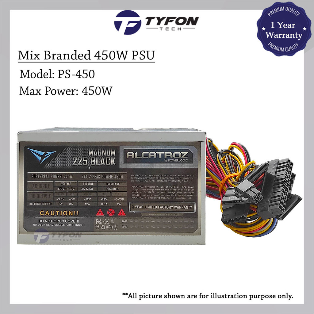Mix Branded 450W Power Supply Unit PSU (Refurbished) | Shopee Malaysia