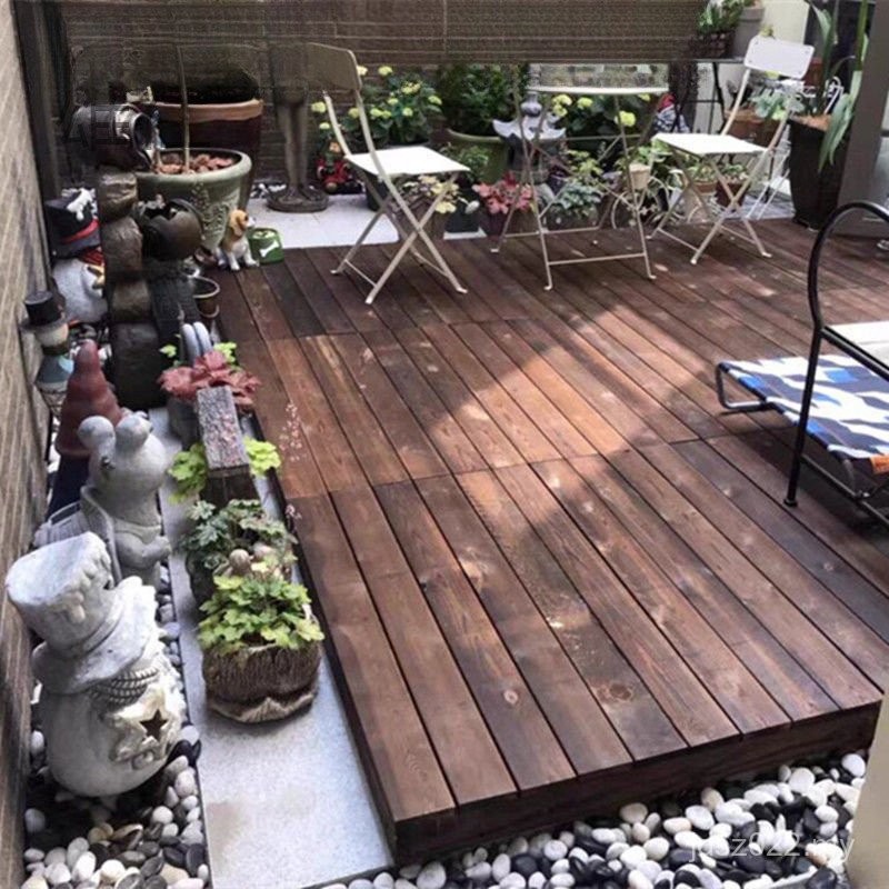 Floor Wooden Steps Balcony Terrace Courtyard Preservative Wood Garden ...