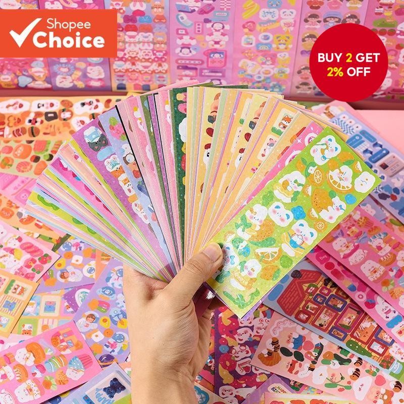 LanLanStickersWorld Guka Laser Stickers – 10/50/100 Sheets Cute Cartoon ...