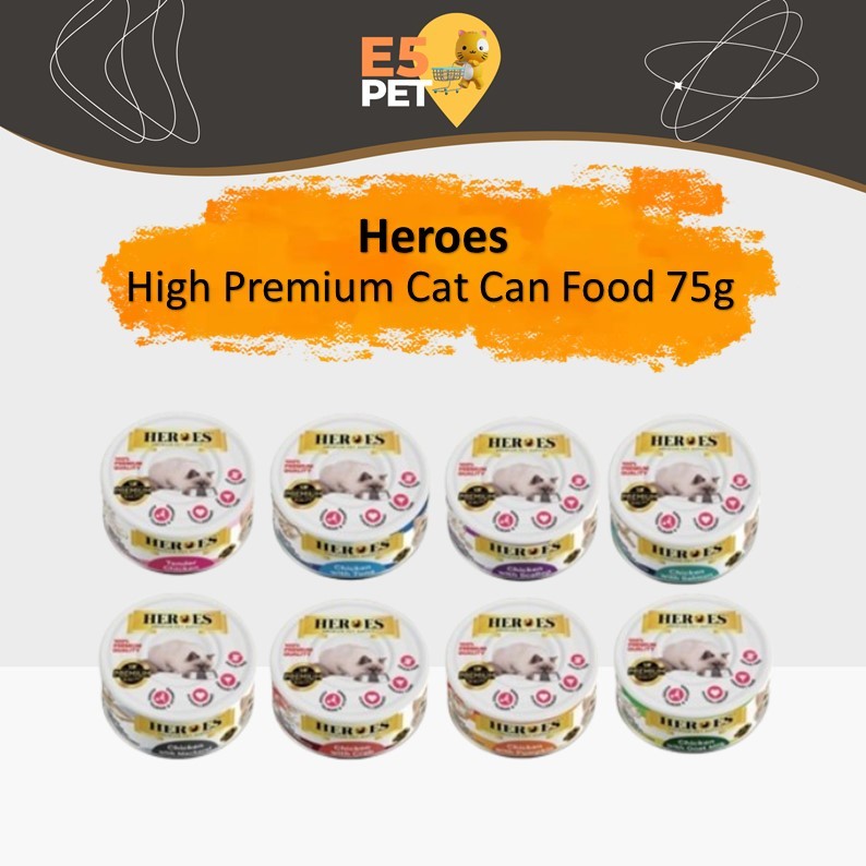 Heroes High Premium Cat Wet Food 75G Chicken Goat Milk Kitten Mousse ...
