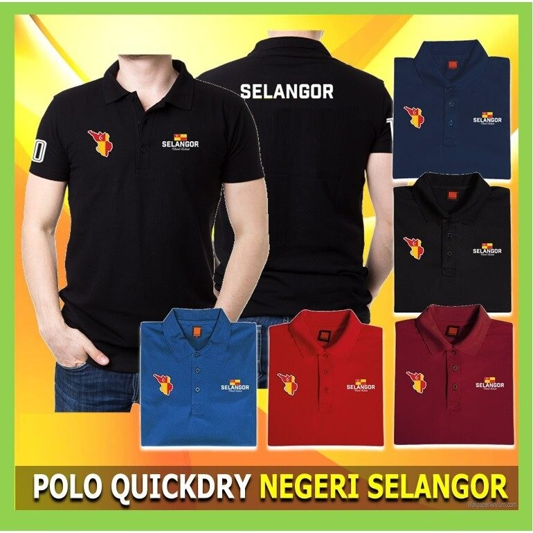 SELANGOR TSHIRT POLO | NEGERI | MALAYSIA | COLLAR | JERSEY | SMART ...