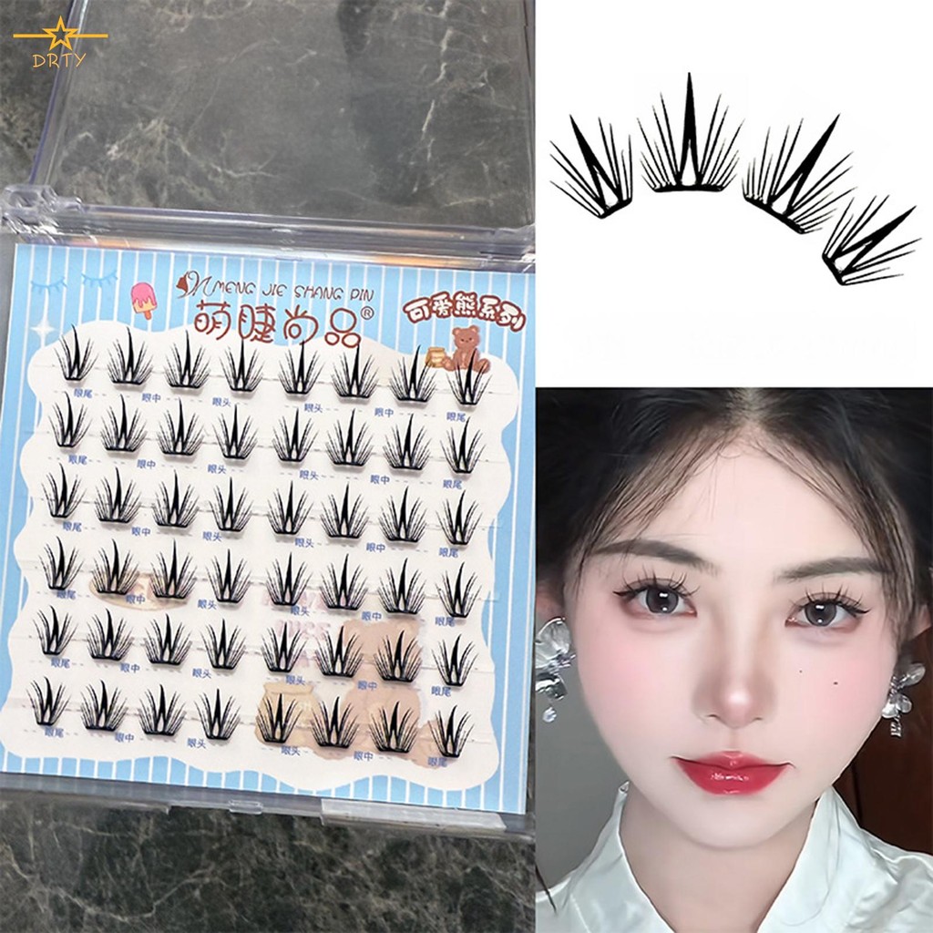 Cosplay Individual Lashes Clusters Spiky Cluster Eyelash Extensions for ...