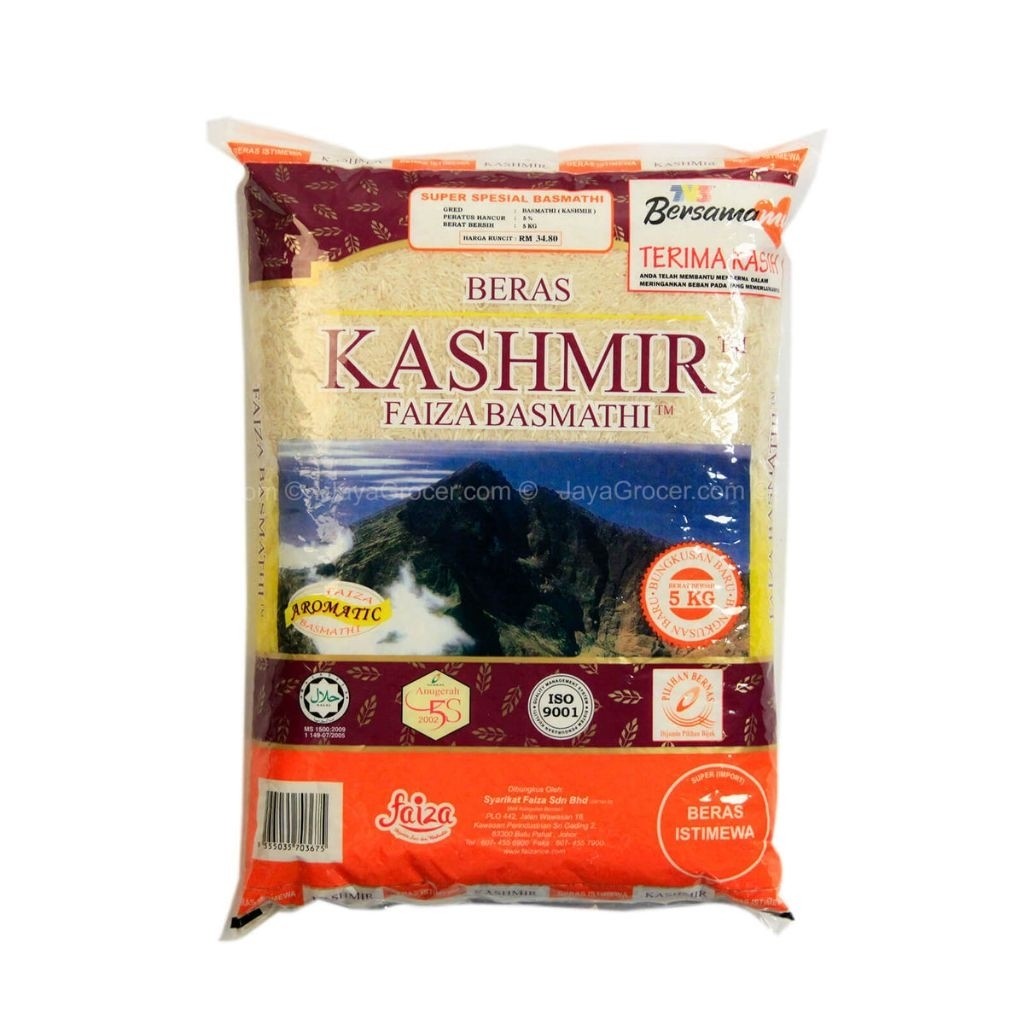 Beras Kasmir Faiza Super Special Basmathi Rice 5kg | Shopee Malaysia
