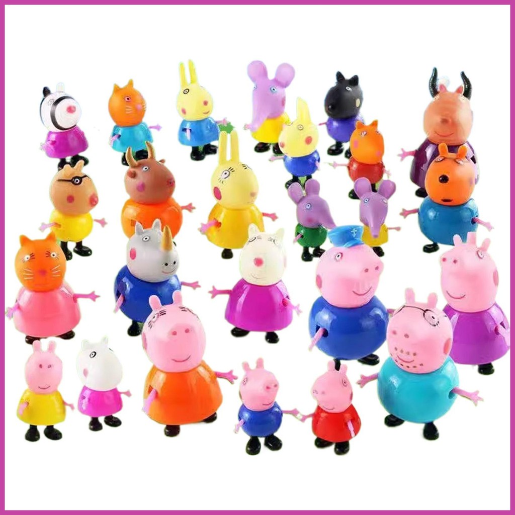 For Peppa Pig Cartoon Character Figures Friends & Family Figure Set ...