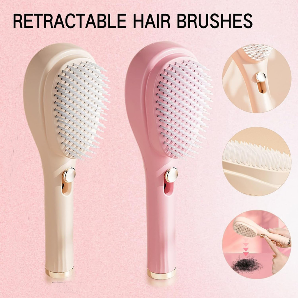 Retractable Hair Brushes for Women,Anti-Static Massage Comb with Self ...