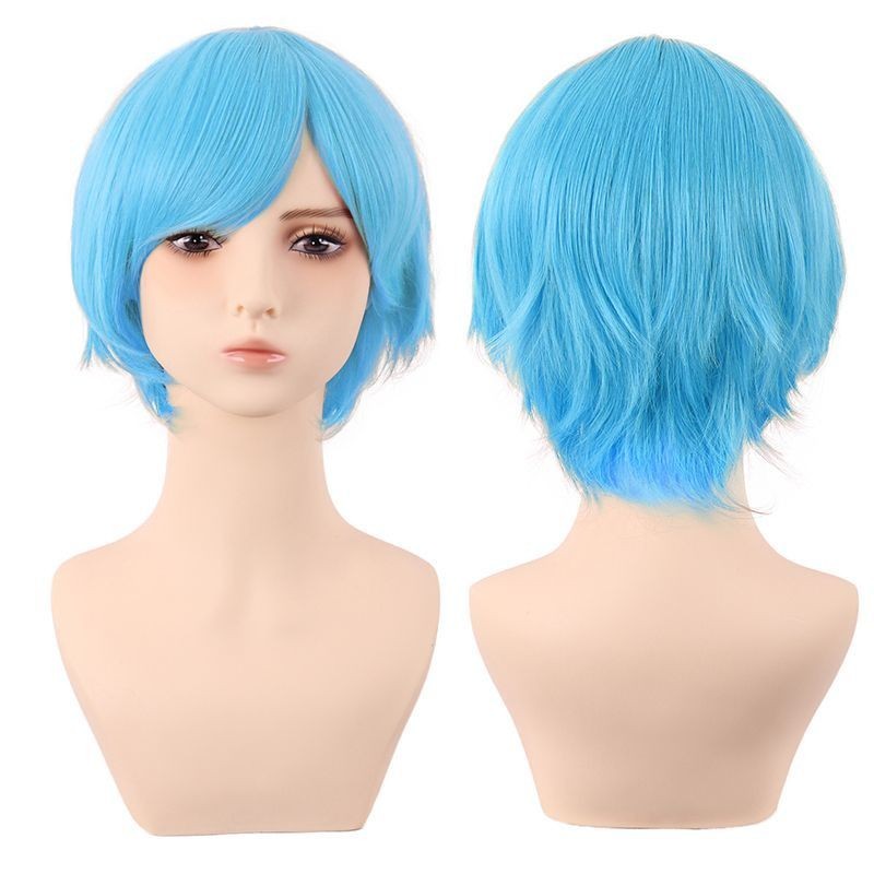 Tongman cos Wig Female Short Hair 30CM Universal Reverse Tilting Male ...