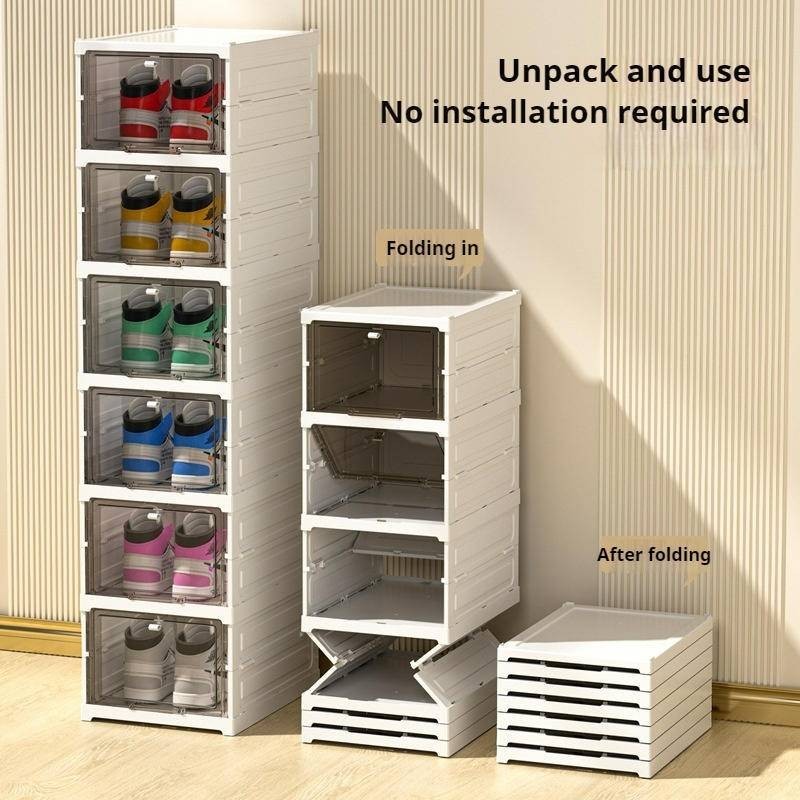Installation-free Shoe Box Transparent Shoe Box Foldable Shoe Storage ...