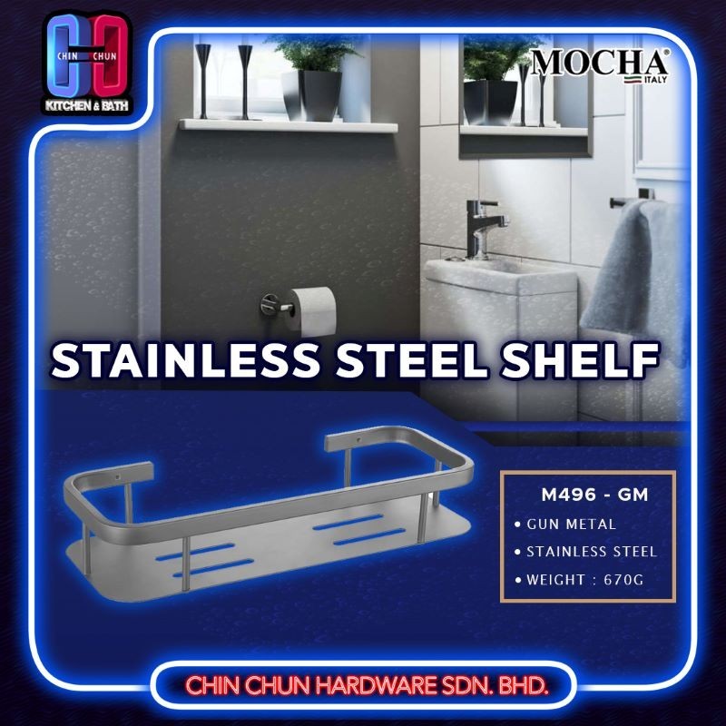 MOCHA SUS304 SHELF (GUN METAL) M496-GM | M496-BL (MATTE BLACK) | Shopee ...
