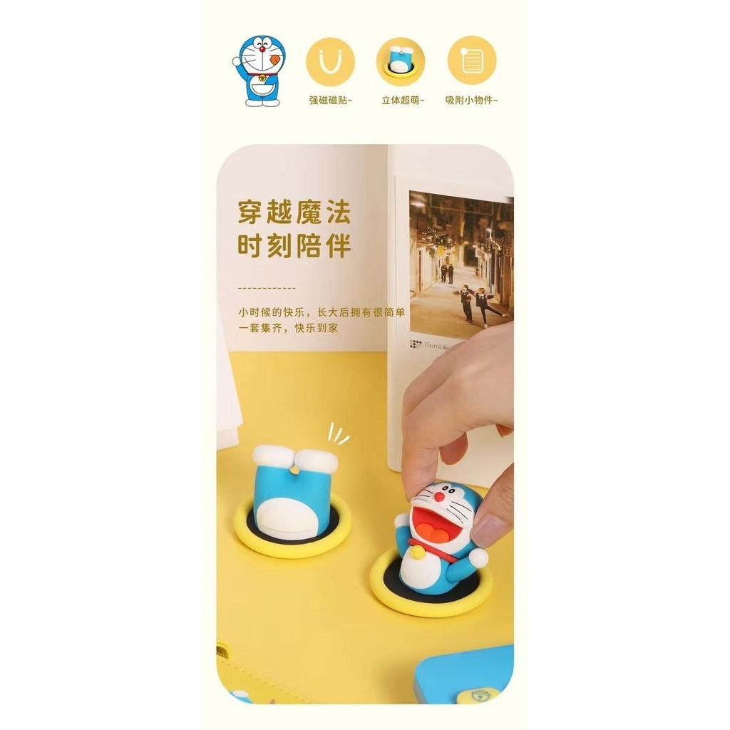 Doraemon Creative Pass Circle Refrigerator Magnetic Sticker Personality ...
