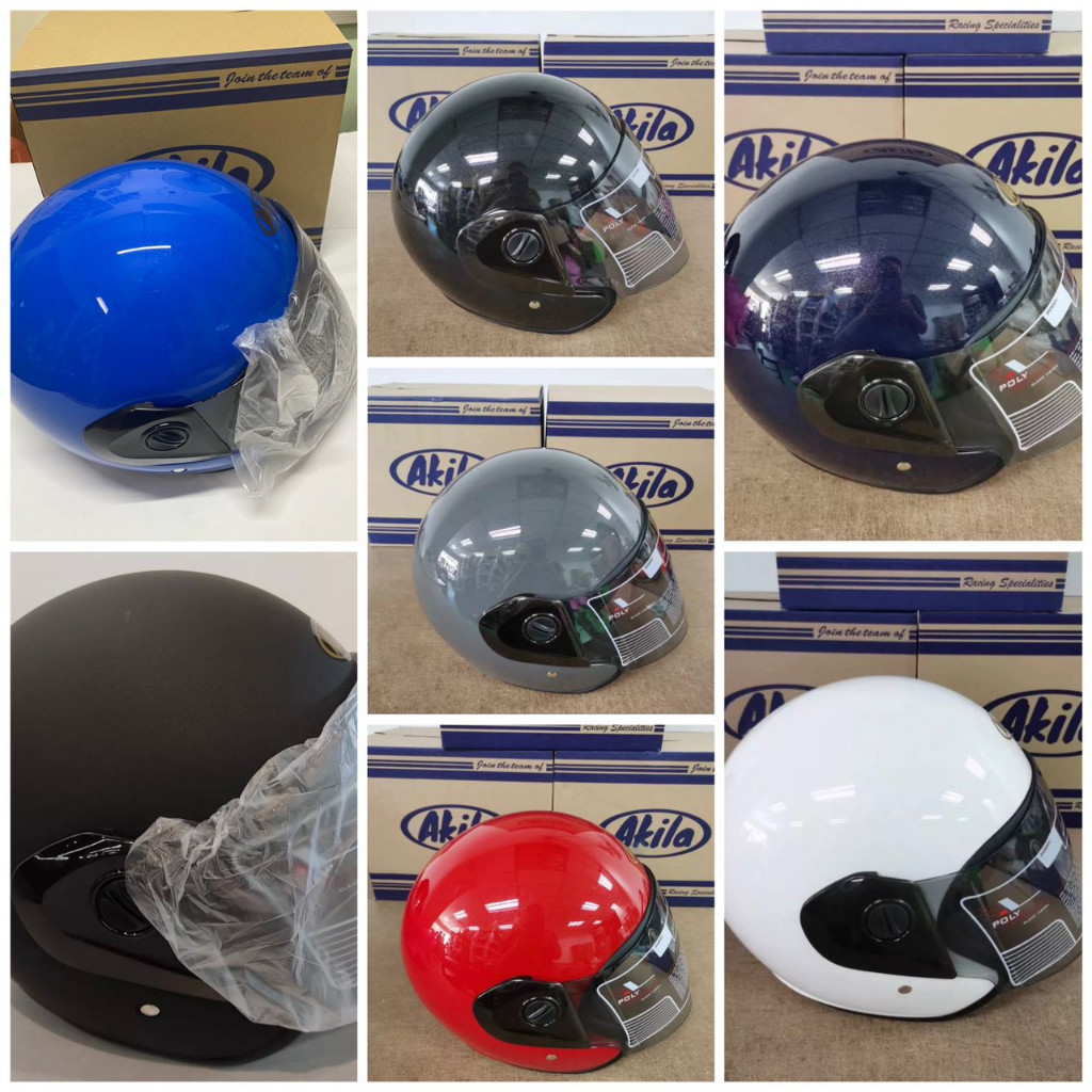 ORIGINAL HELMET AKILA MBA INDEX VISOR CLEAR SMOKE GOLD RAINBOW REVO RED ...