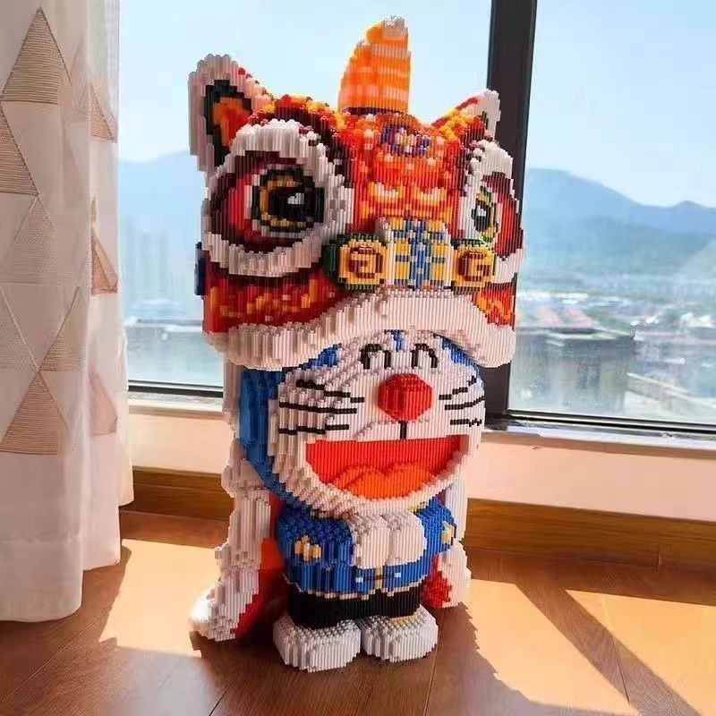 Lion Dance Doraemon Compatible Lego Building Blocks Adults Highly ...