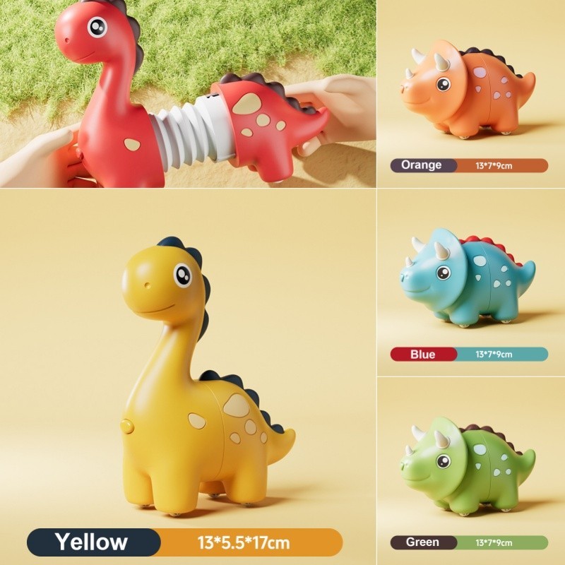 Dinosaur Retractable Toys Fidget Stress Relieve Inertial Vehicle Kid ...