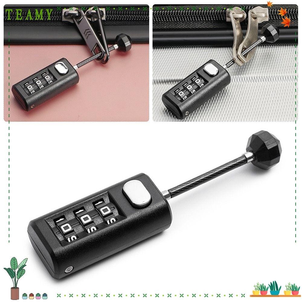 TEAMY 3 Digit Password Lock Mini Combination Lock Resettable Coded Lock ...