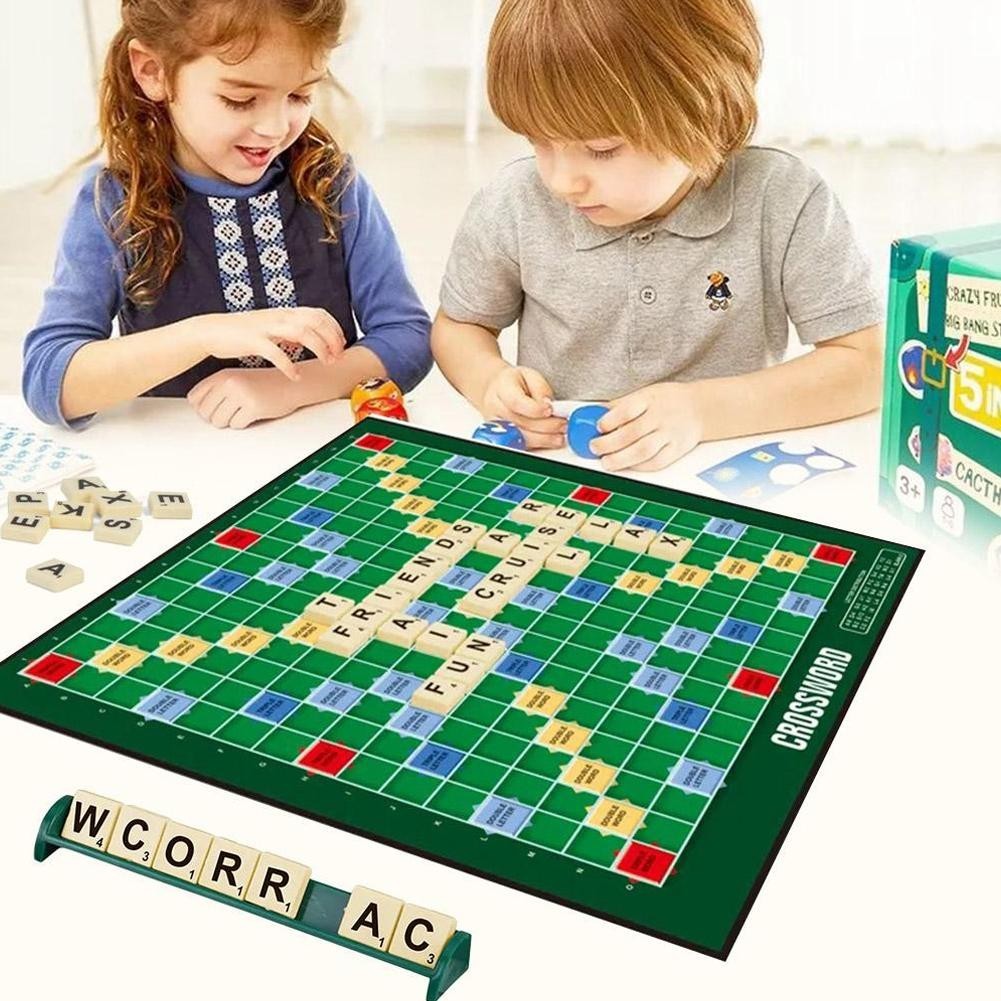 Scrabble Board Game Spelling Puzzle Game Educational Adult Toy Kids ...