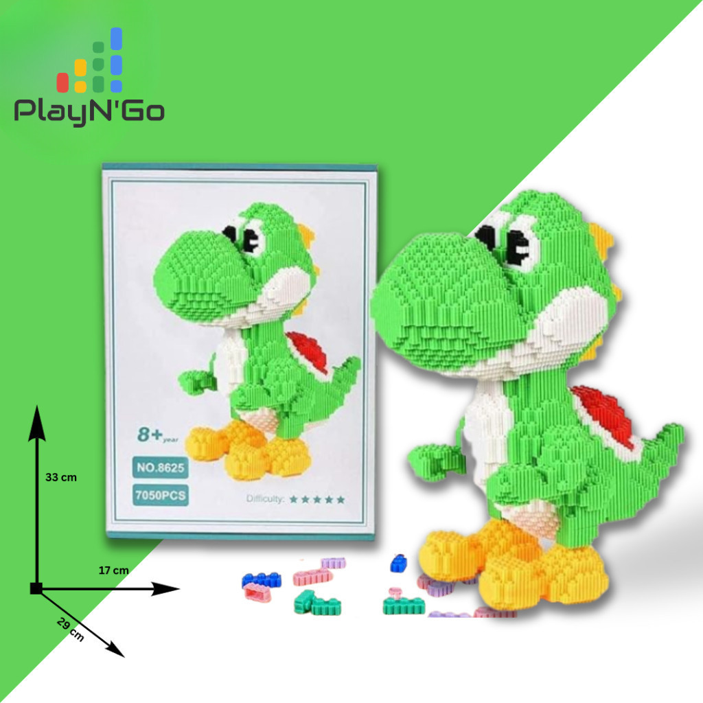 Original Nano Blocks Yoshi Dragon 3D Medium Model, Stacking Block Toys ...