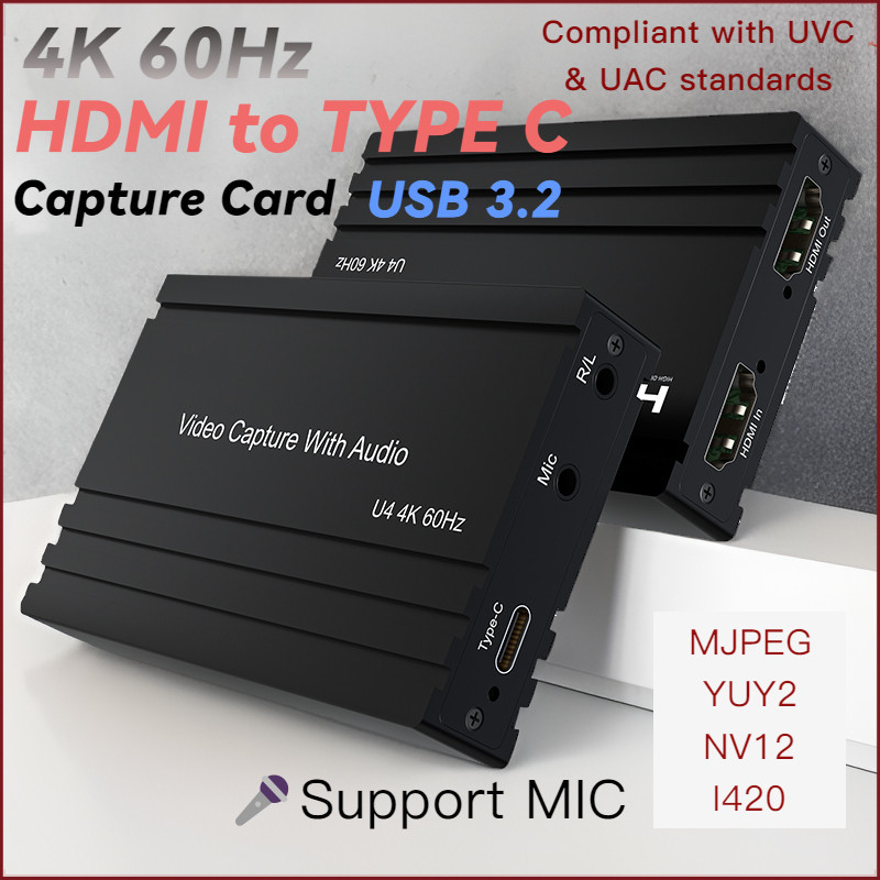 4K 60Hz HDMI USB 3.2 Video Capture with Audio HDMI to Type-c 5Gbps ...