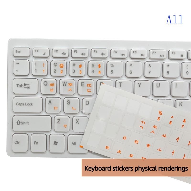 All Korean Keyboard Stickers English Replacement Stickers with Clear ...