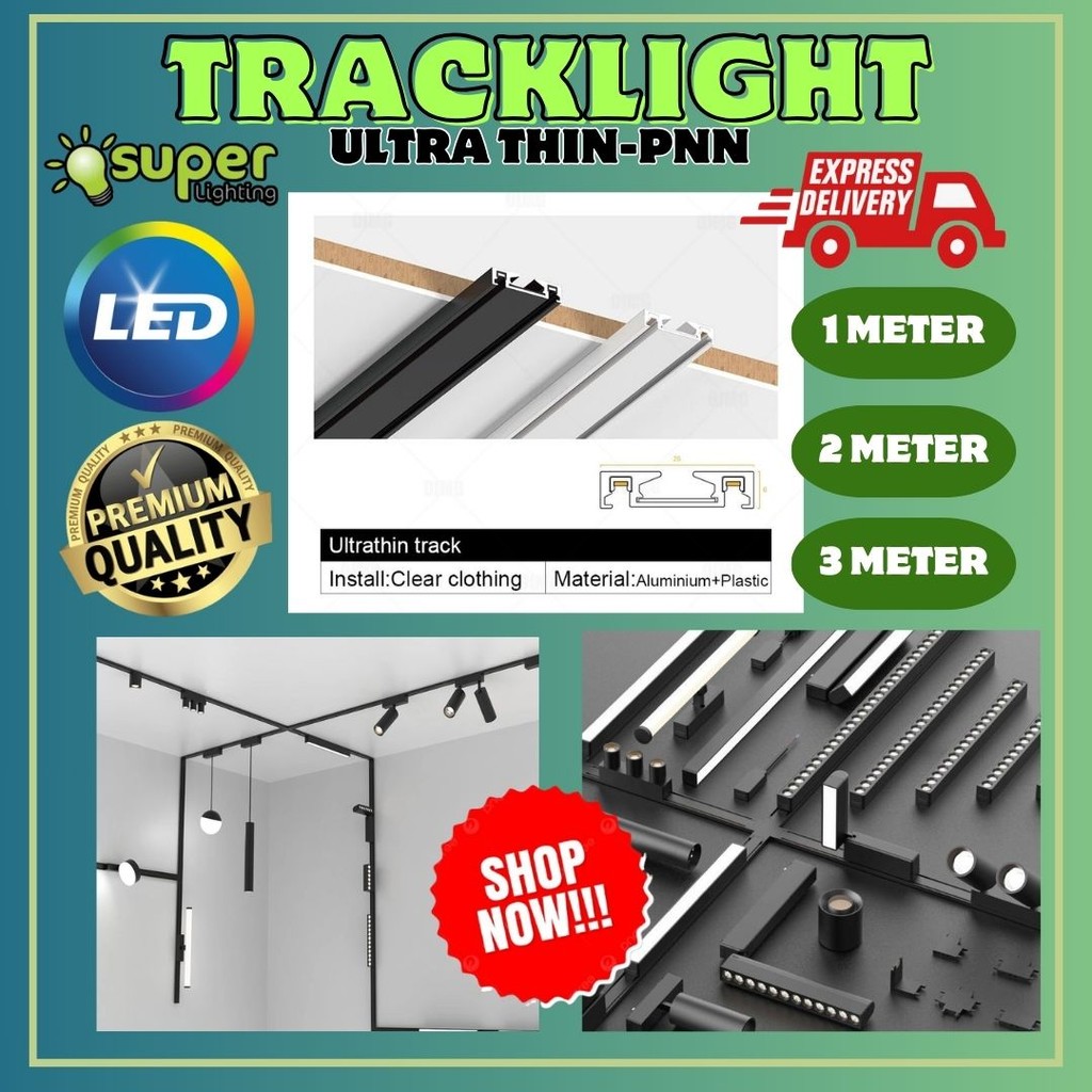 [READY STOCK] NEW ULTRA THIN MAGNETIC TRACK RAIL FOR ULTRA THIN LED ...