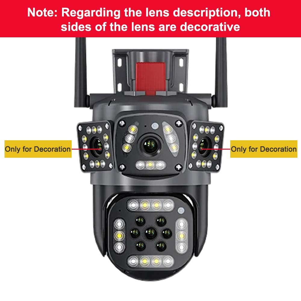 6K 12MP Security Camera WiFi Wireless Outdoor Dual Lens IP Cam Home ...