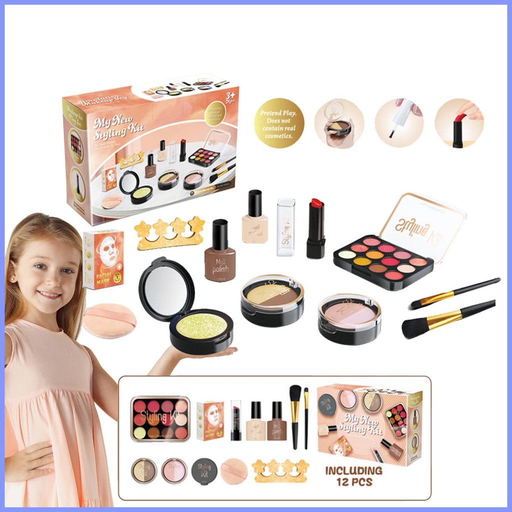 Pretend Makeup for Kids Beauty Set for Little Girls Creative Pretend ...