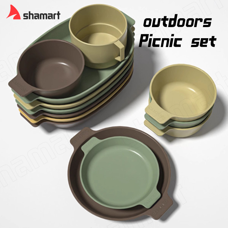 Outdoor Camping Tableware Set Water Cup Dishes Plates Lightweight ...
