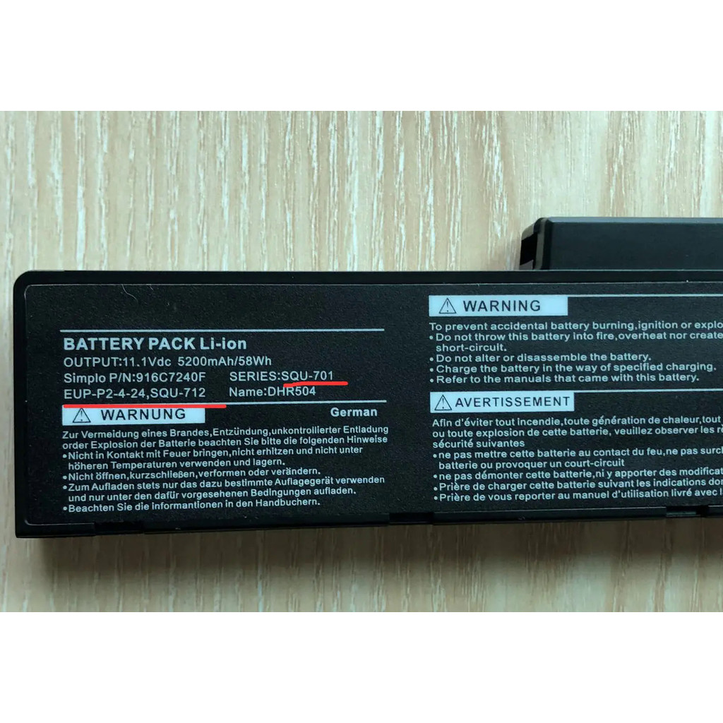 Laptop battery For BenQ Packard Bell SQU-701 SQU-712 SQU-714 EUP-PE1-4 ...