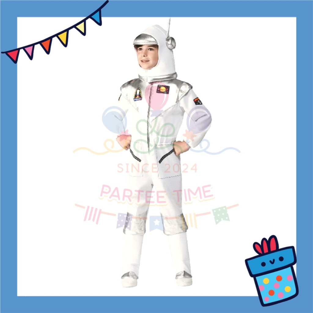 ParteeTime Kids Astronaut Children Boy Girl Kid Costume Halloween Nasa ...