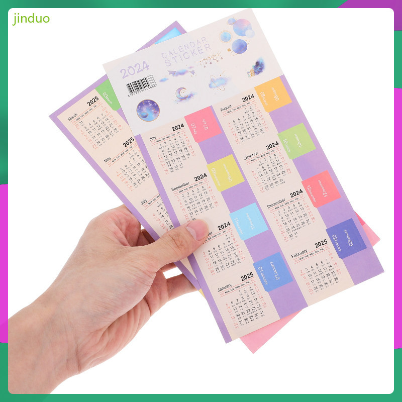 Calendar Stickers - 24 Sheets 2024-2025 Monthly Calendar Index Tabs ...