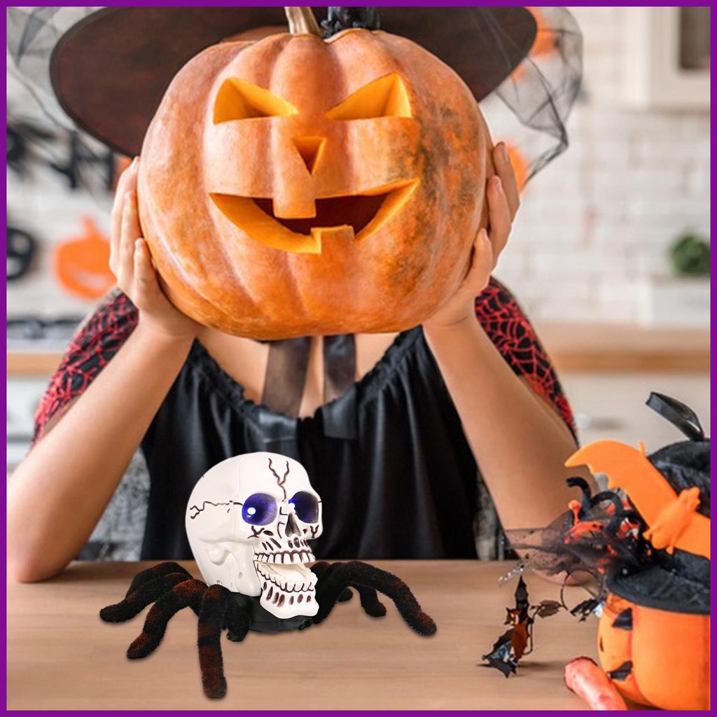 Skeleton Spider Halloween Skeleton Spider Toy With Glowing Eyes ...