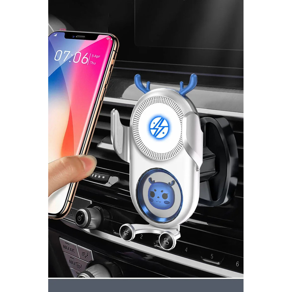 2024 New 15W Wireless Car Phone Holder Infrared Sensing Touch Control ...