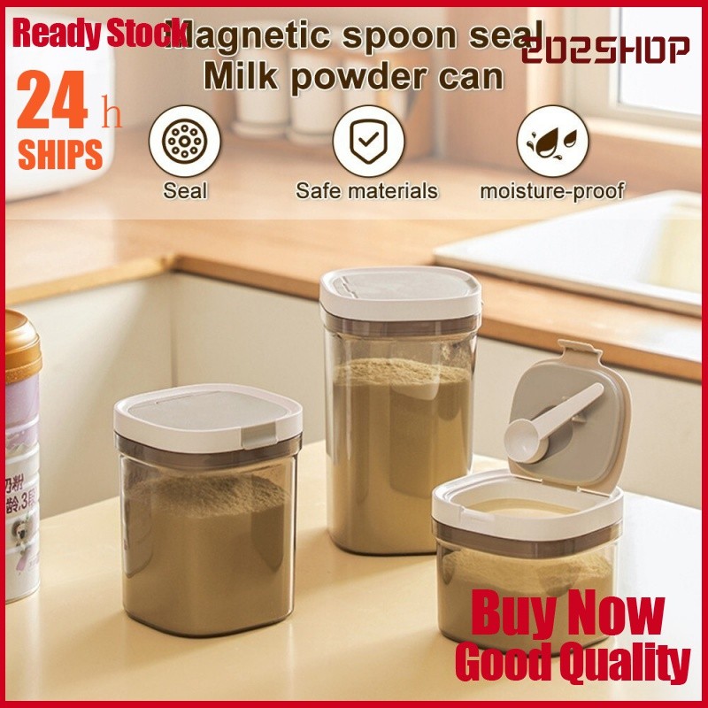 Airtight Container Milk Powder Jar Storage Free Scraper Spoon Reusable ...