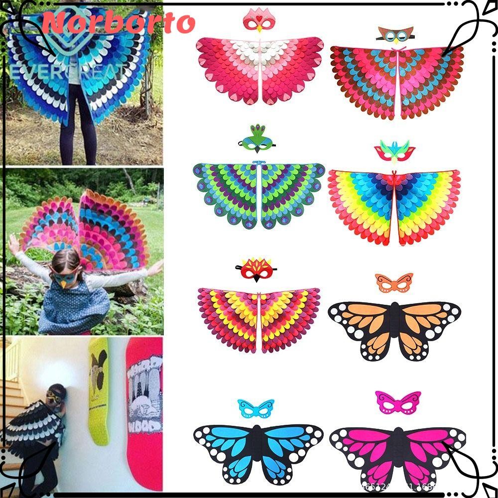 NORBORTO Felt Cape, Peacock Owl Parrot Bird Animal Bird Wings+ Suit ...