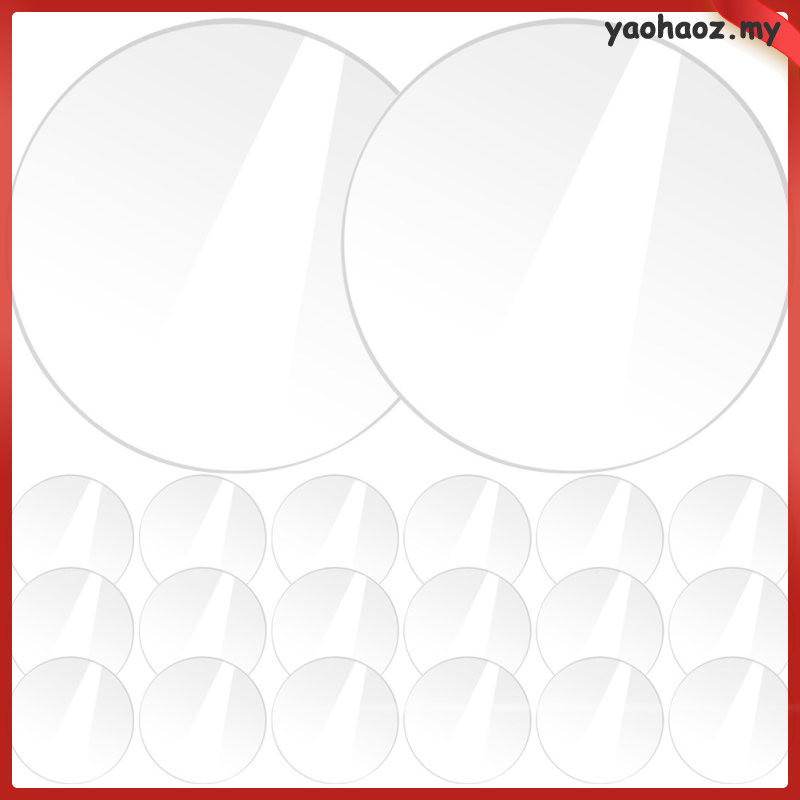 20 Pcs Markers Blank Acrylic Round Sheet Clear Circle Blanks Disc ...