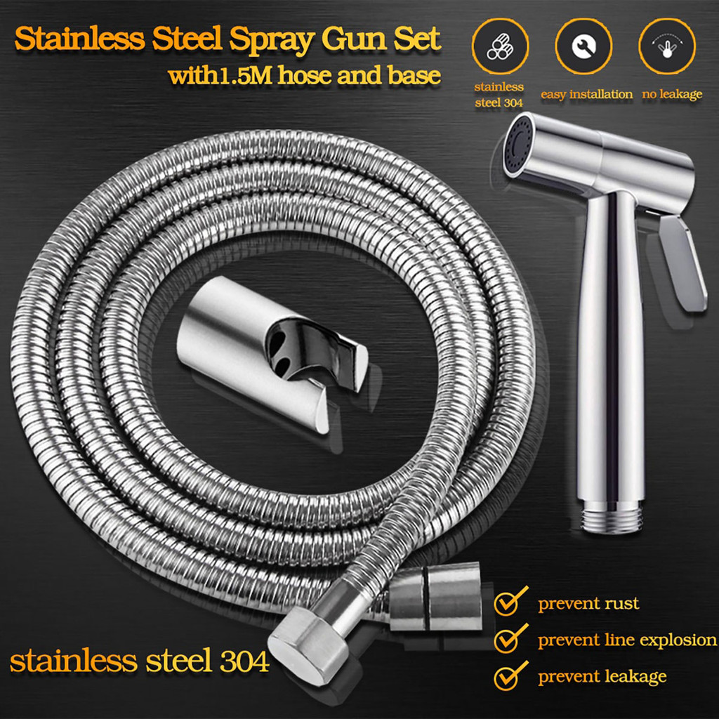 304 faucet spray gun set Toilet Sprayer flusher Wash Bidet Tap Bathroom ...