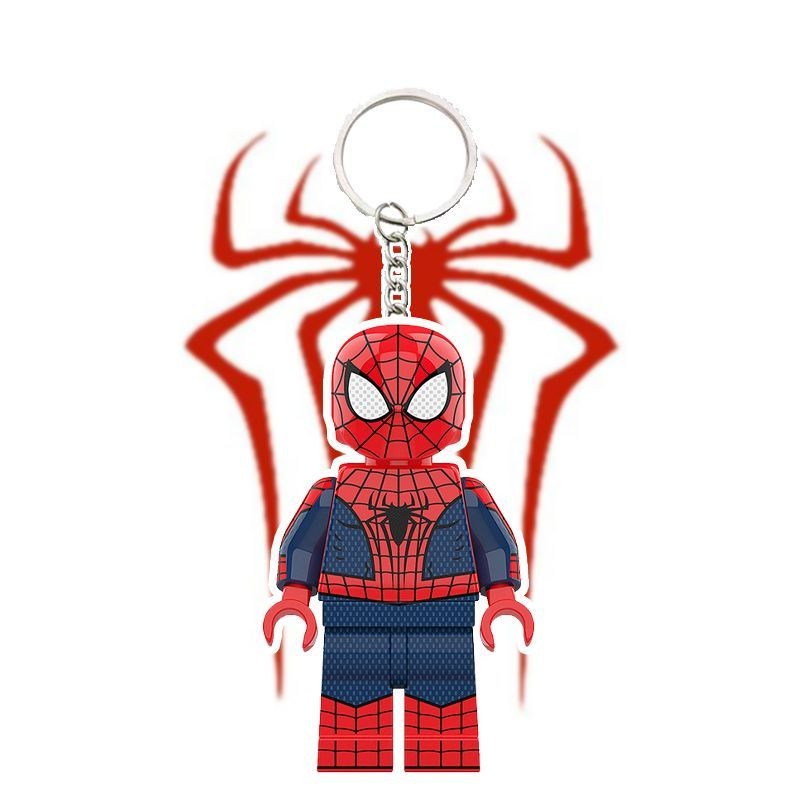 Compatible with LEGO Spider Man keychain, Garfield black gold battle ...