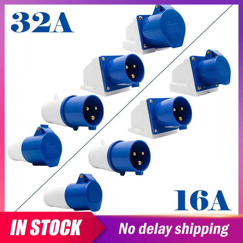 IP44 Industrial Socket 3 PIN Waterproof Connector 16A 32A Socket ...