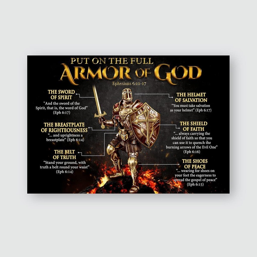 POPLAR art Armor of God Knight Poster Home Decor Wall Art Print Or ...