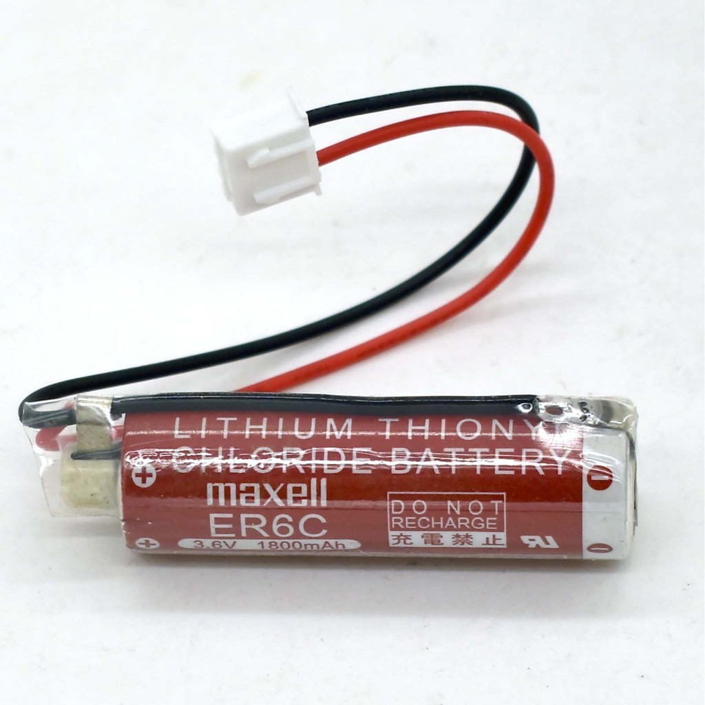 A2 MAXELL ER6C F2-40BL FX2N-48MT AA 3.6V with plug PLC Lithium Battery ...