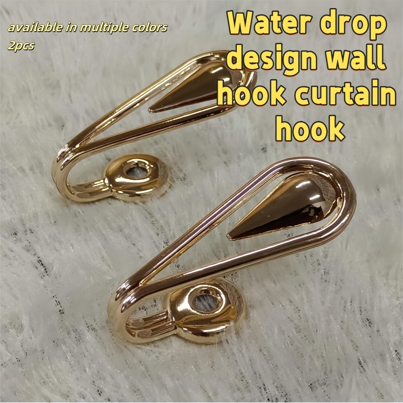 (2pcs)Water drop design wall hook curtain hook love hook window ...