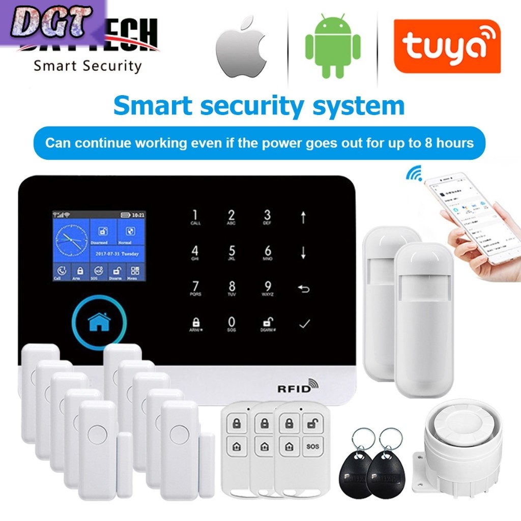 DGT 8.8 Daytech WIFI/GSM Wireless alarm rumah Tuya smat life Alarm ...