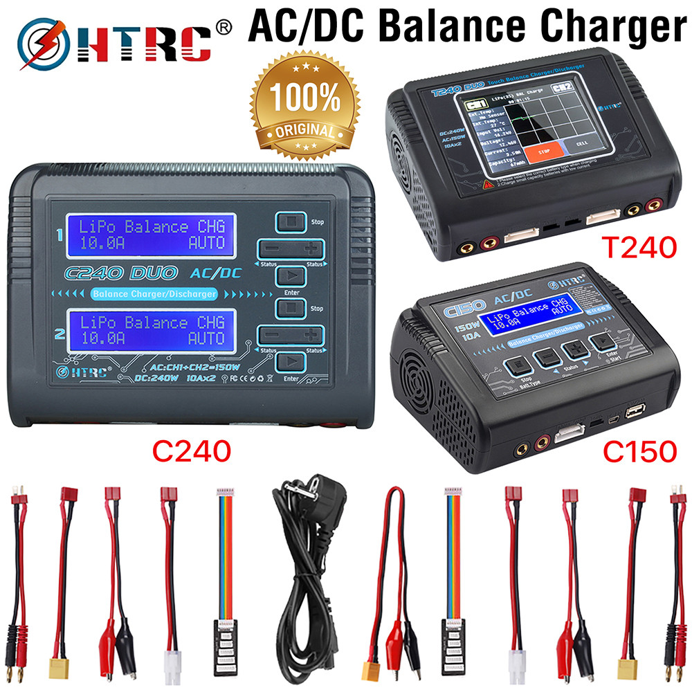 HTRC T240 C240 C150 Lipo Battery Balance Charger 1-15s AC/DC Dual RC Discharger | Shopee Malaysia