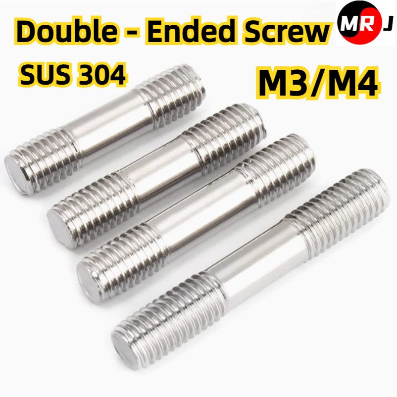 [MRJ] 304 Stainless Steel Double-Ended Screw Rod Two-Ended Thread Bolt ...