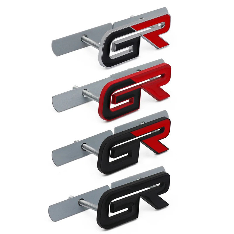 GR Logo Car Front Grille Emblem Sticker for Toyota Land Cruiser Yaris ...