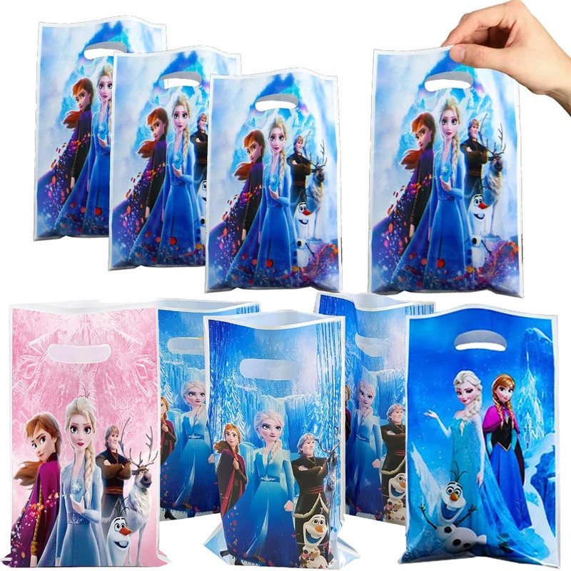 10/40Pc Frozen Princess Party Gift Bags Anna Elsa Goody Bags Olaf Favor ...
