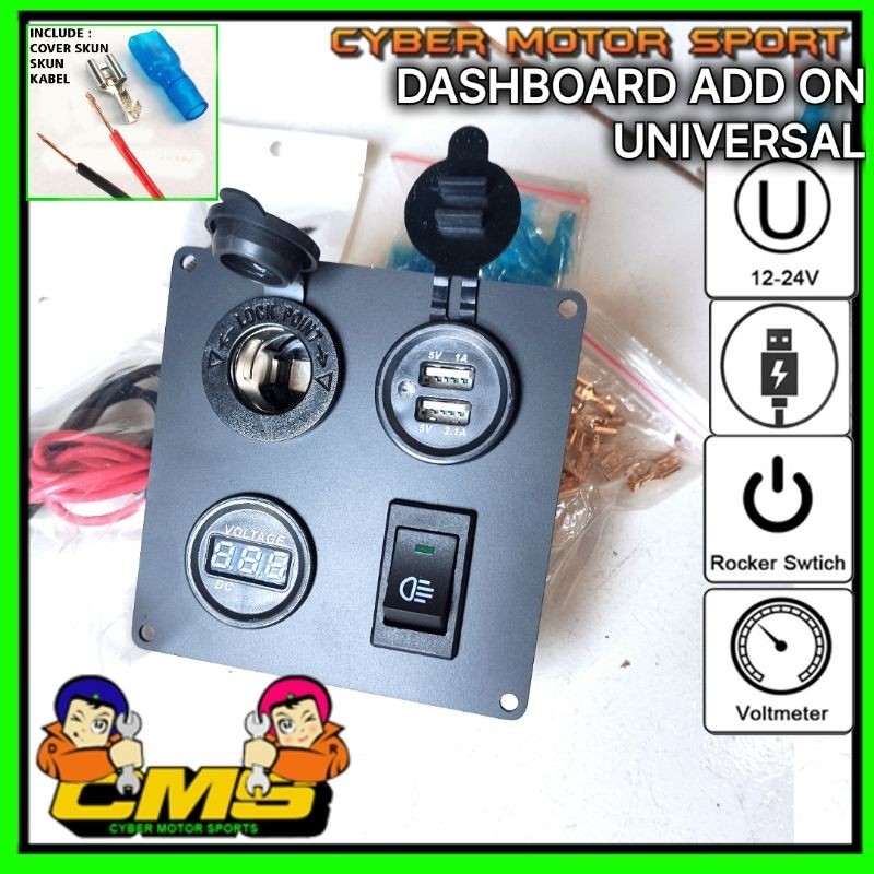 Dashboarad add on panel switch 12v 24v universal switch switch LED ...
