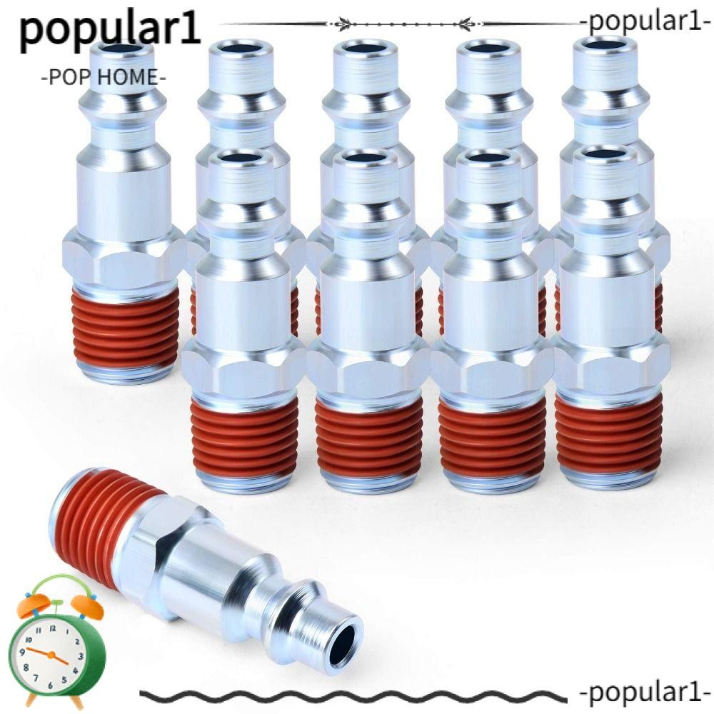 POP 10-Pack NPT Male Industrial Air Plug, Iron 1/4 inch 1/4'' Pneumatic ...