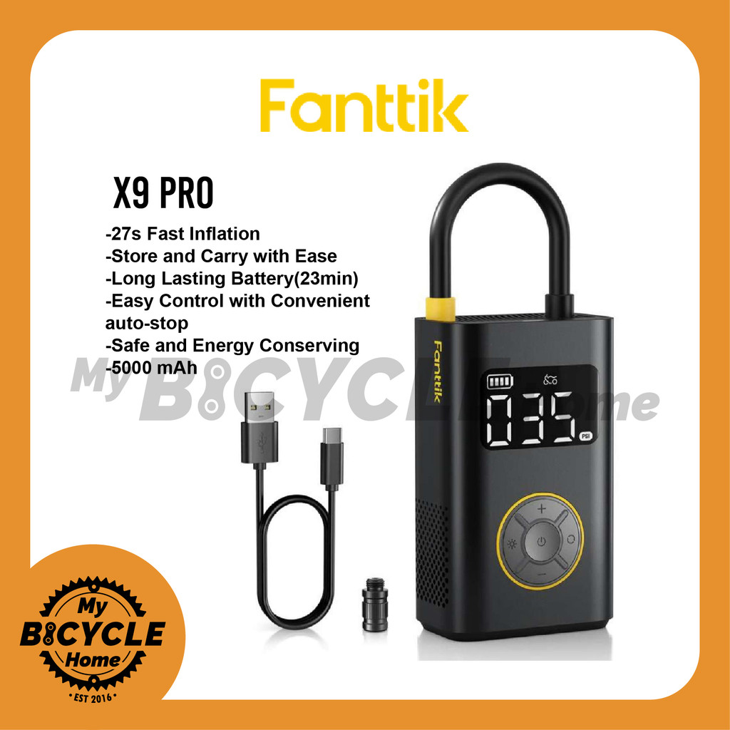 Fanttik X9 Pro Portable Tire Inflator for Bicycle/Motorcycle, 27s Fast ...