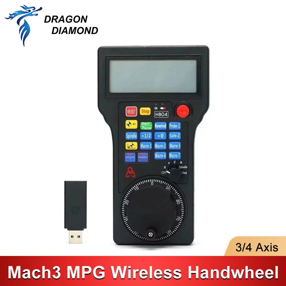 CNC Mach3 4 Axis MPG Wireless Handwheel Mach3 Pendant Pulse 50PPR ...